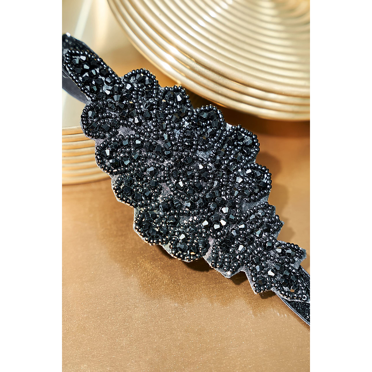 BABEYOND 1920s Flapper Headband Crystal Great Gatsby Headpiece Vintage 20s Flapper Gatsby Accessories (Style-2)