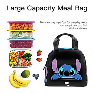 GCNqat Reusable Insulated Lunch Bag Portable Lunch Box Anime Lunch Tote for Men Women Work Picnic Outdoor Camping
