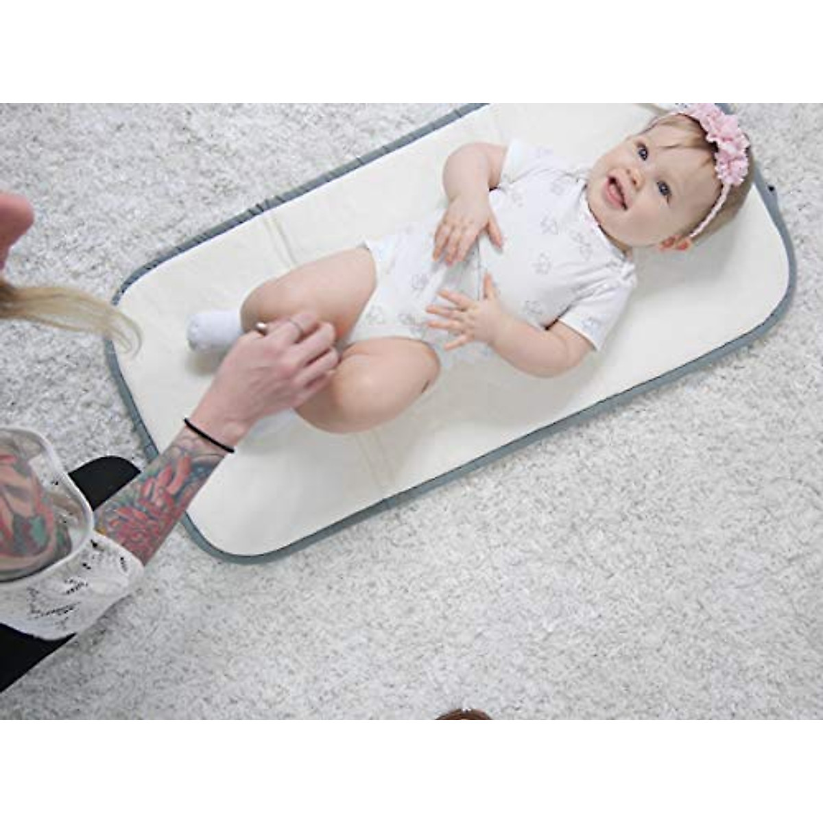 Skinny Mini Diaper Changing Mat - The Ultimate Memory Foam Diaper Changing Pad (16" x 32")
