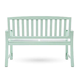 Christopher Knight Home Laurel Farmhouse Cottage Acacia Wood Bench, Light Mint