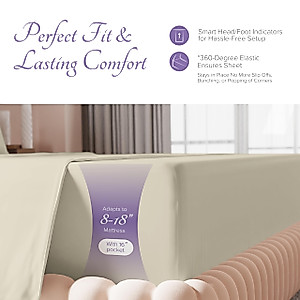 Carressa Linen 100% Egyptian Cotton Sheets - 600 Thread Count 3 PC Twin Size Sheet Set, Soft, Cooling, High Thread Count Sateen Weave, Extra Long Staple Luxury Bedding, 16 in Deep Pocket - Beach Sand