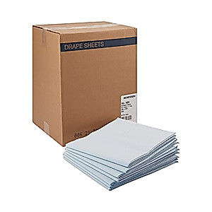McKesson Drape Exam Sheets, Stretcher Sheet, Disposable, Blue, 40 in x 90 in, 50 Count