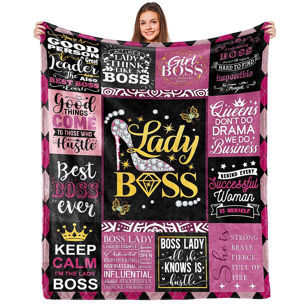 Boss Gifts for Women Boss Lady Gifts for Women Boss Day Gifts for Women Boss Birthday Gifts for Women Boss Appreciation Gifts for Women Boss Gifts for Christmas Throw Blanket 50x60 Inches