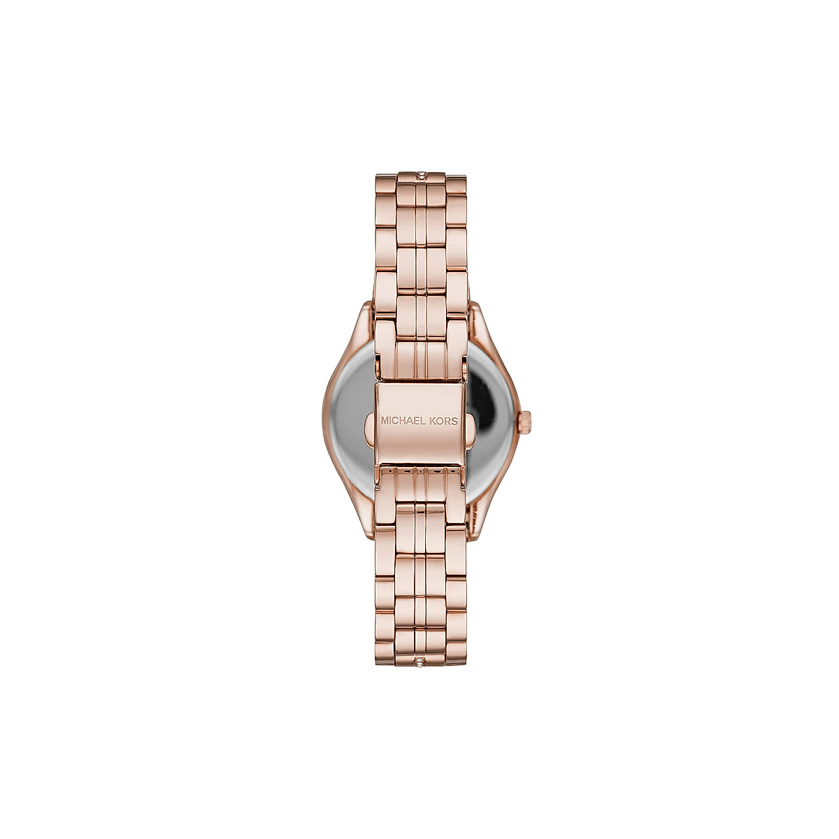 Michael Kors Women's Lauryn Stainless Steel Quartz Watch with Stainless-Steel Strap, Rose Gold, 7 (Model: MK3716)