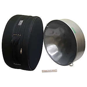 LOW TENOR (SOPRANO, LEAD) STEELPAN (STEEL DRUM) WITH PROTECTIVE CARRYING CASE