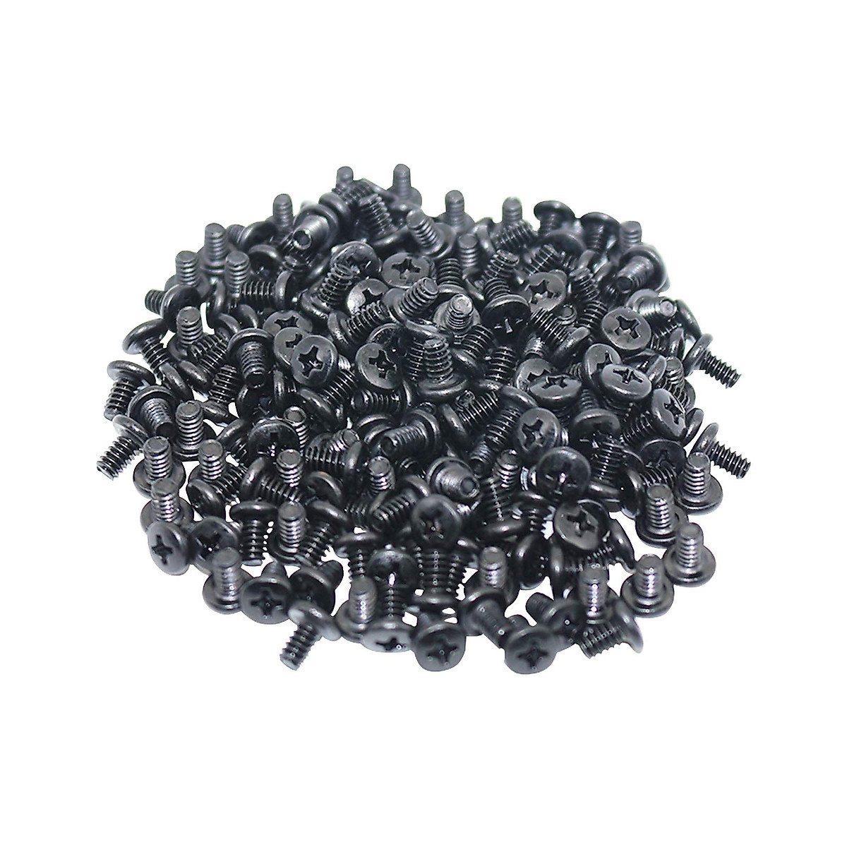 BdiliUSA Phillips Head Hard Drive Screws, Computer PC Shell 3.5-inch Hard Drive 6#-32 Phillips Head Hard Drive Screws Black 200pcs