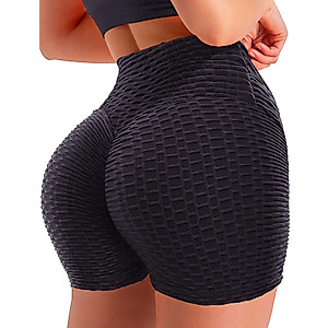 SEASUM Women TIK TOK Leggings Shorts Butt Lift Scrunch Textured Leggings Workout Shorts 3XL