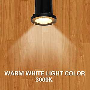 EAGLOD 5W Well Lights,12-24V LED In-Ground Low Voltage Landscape Lights with Connectors, IP67 Waterproof Landscape Lighting,3000K Pavers Lights Warm White for Yard, Garden, Patio (12 Pack)