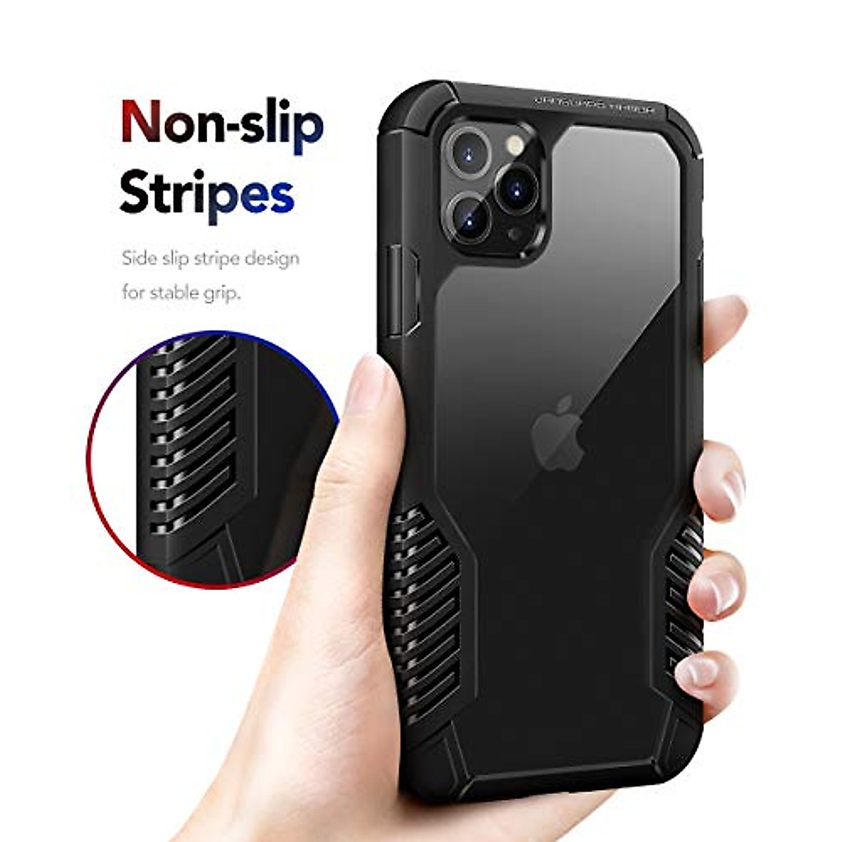 MOBOSI Vanguard Armor Designed for iPhone 11 Pro Max Case, Rugged Cell Phone Cases, Heavy Duty Military Grade Shockproof Drop Protection Cover for iPhone 11 Pro Max 6.5 Inch 2019, Matte Black