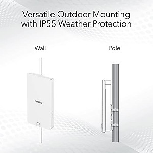 NETGEAR Wireless Outdoor Access Point (WAX610Y) - WiFi 6 Dual-Band AX1800 Speed | Up to 200 Devices | 1x2.5G Ethernet Port | IP55 Weatherproof | 802.11ax | Insight Remote Management | PoE+ Powered