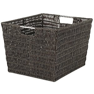 Whitmor Rattique Storage Tote Basket - Espresso