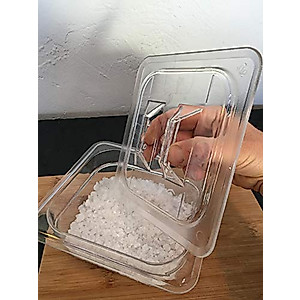 YBSVO 1/6 Size Clear Polycarbonate Food Pan Lid with Handle- Pack of 6