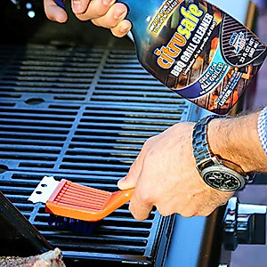 Citrusafe Clean Cool BBQ Grill Brush - Removes Grease and Burnt Food Safely from Gas and Charcoal Grill Grates