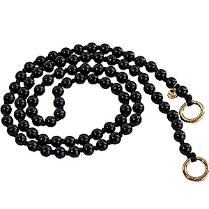 Luna Lucia iPhone 12 Pro Crossbody Beaded Long Around The Neck Cell Phone Holder, Lanyard, Tether, Chain, Strap or Leash! for Hands Free use! Comes with iPhone 12 Pro Case (Black)