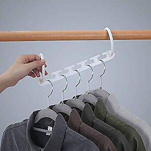 Multifunctional Magic Plastic Hanger Non-Slip Drying Rack to Save Space Household Wardrobe Storage Artifact Hanger Pack of 6