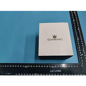 GUANHAO Ceramic Watches for Men, Black Business Men's Wristwatches with Calendar and Weeks, Quartz Watches with Ceramic Band Diamond Dial for Male Luminous Hands
