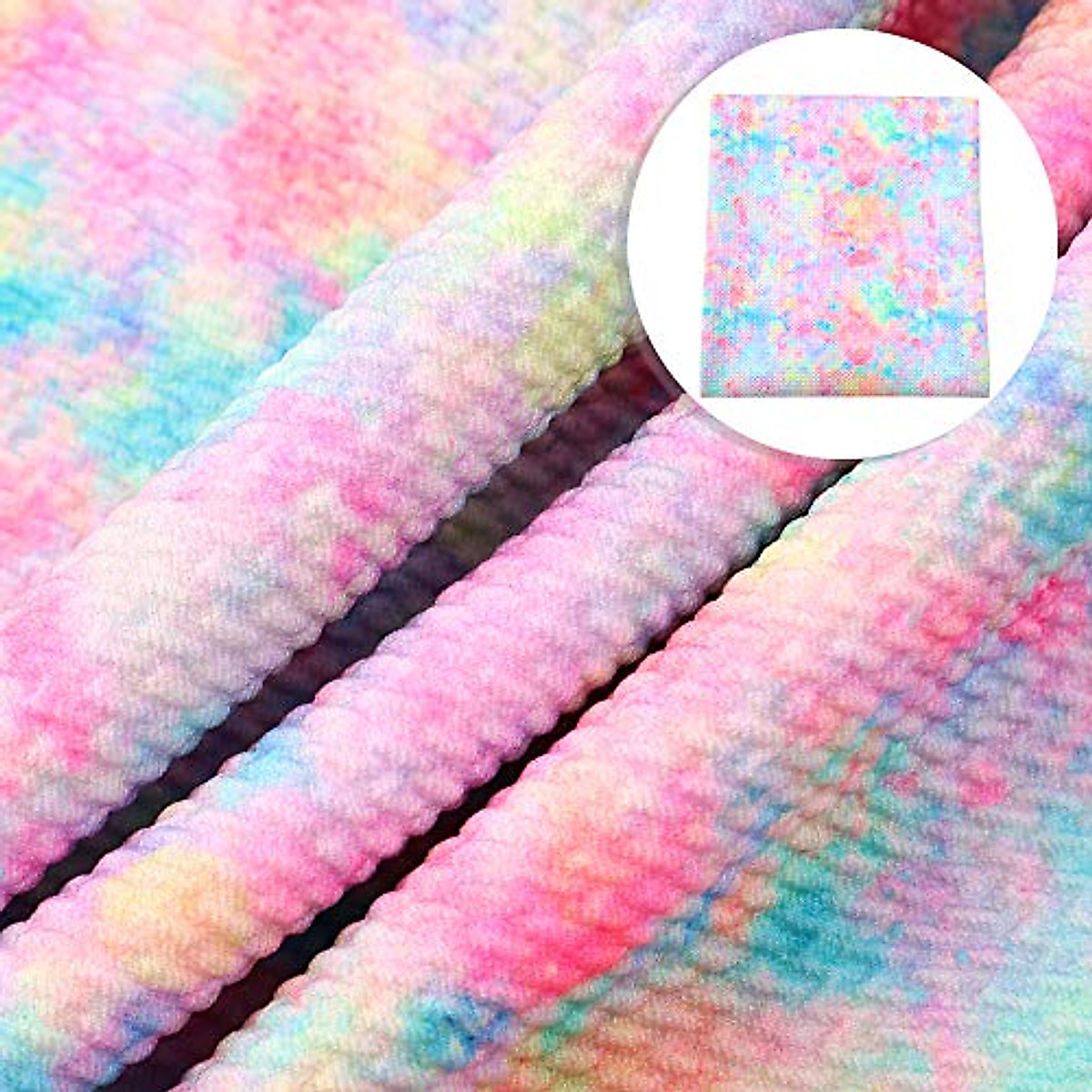 David Angie Drawing Graffiti Printed Bullet Textured Liverpool Fabric 4 Way Stretch Spandex Knit Fabric by The Yard for Head Wrap Accessories (Graffiti)