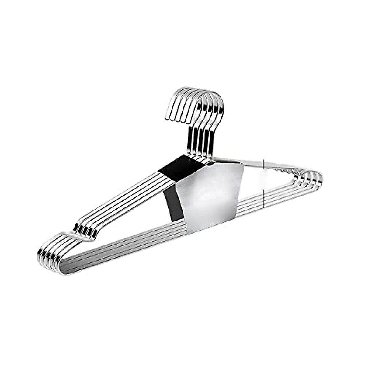 CPSUN Hangers 5 Pack Strong Heavy Duty Stainless Steel Metal Hangers for Home,Thicken and Bold Flat Strips Bulk Hangers