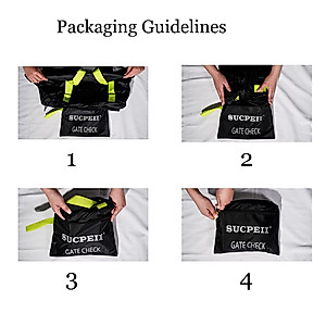 Sucpeii Car Seat Travel Bag ，Durable Backpack for Air Travel Gate Check Bag Foldable Air Travel Cover for Infant Carriers,Car Seats,Baby Stroller,Fluorescent