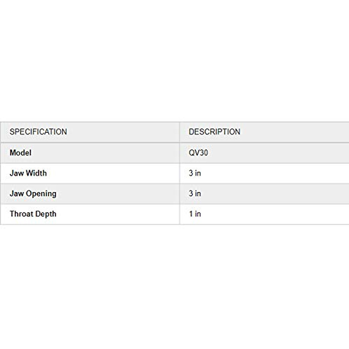 Palmgren 12321 QV30 Quick Vise, 3.0-Inch