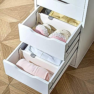 Assacalynn 6-Pack Adjustable Drawer Dividers Organizer Separators - Good Grips Dresser Organizer - for Bedroom, Bathroom, Closet, Baby Drawer, Desk