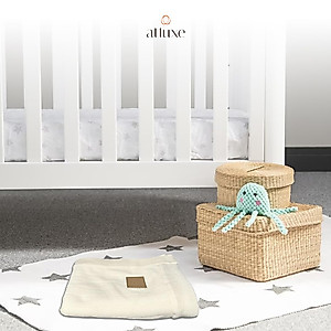 Atluxe Premium Washable Merino Wool Knitted Baby Blanket 100% Organic Extra Fine Merino Wool Blanket (40 inch x 30 inch)