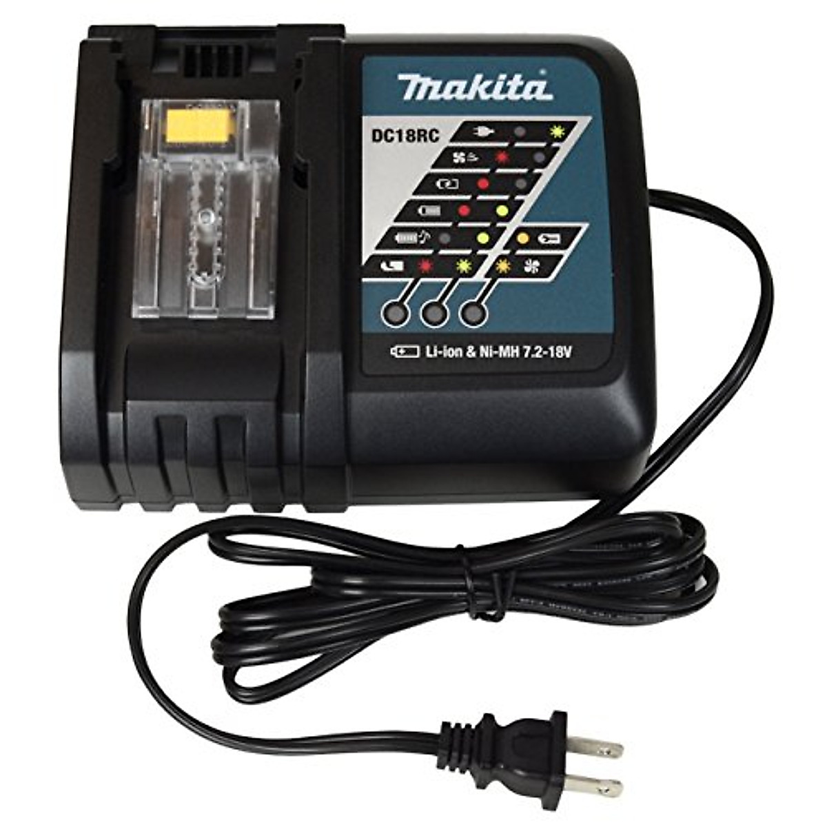 Makita DC18RC 7.2-18V Lithium Ion Battery Charger & (2) BL1830B 18V 3.0Ah Batteries