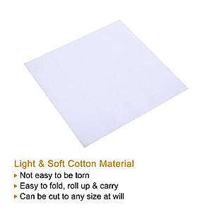 PATIKIL 11 Count Cross Stitch Cloth 20" x 20", 2 Pack Embroidery Cotton Fabric for DIY Needlework, White