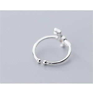 Dinosaur S925 Sterling Silver Ring for Women Girls Men Polished Dragon Animal Expandable Open Finger Rings Adjustable Fashion Unisex Jewelry Christmas Birthday Dainty BFF Gifts