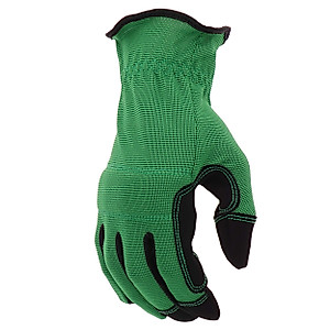 Scotts unisex adult High Dexterity Synthetic Leather Garden Yard Work Gloves, Green, Large US