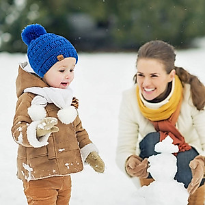 REDESS Baby Kids Winter Warm Hats, Infant Toddler Children Pom Pom Beanie Knit Cap Girls Boys