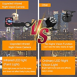 Baby Car Camera, 4.3" HD Night Vision Car Mirror Display, Car Seat Camera for Baby Rear Facing with Full Clear View, Easy to Observe Baby's Movements