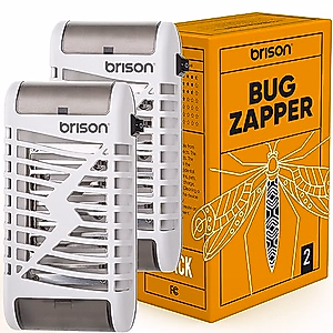 Brison Bug Zapper for Home - Electric Fly Trap Indoor Plug in - Mosquito Fly Insects Killer with 8 Lights 2 Pack Cricket Spider Wasp
