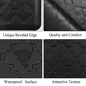 HEBE Kitchen Mat Cushioned Anti Fatigue Kitchen Floor Mat Runner 20"x60" Non Slip Kitchen Mats for Floor Waterproof Kitchen Rugs and Mats Comfort Mat for Standing Desk,Sink,Laundry