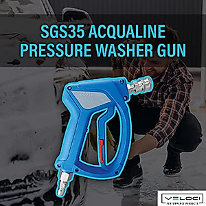 MTM Hydro Acqualine SGS35 Pressure Washer Car Wash Sprayer Gun with Stainless Steel Quick Connect Fittings and Live Swivel, High Pressure 4000 PSI Power Washer Car Washing Detailing