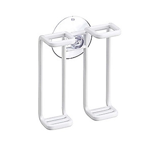 YAMAZAKI home 2530 Toothbrush Holder-Suction Cup Organizer for Bath, One Size, White