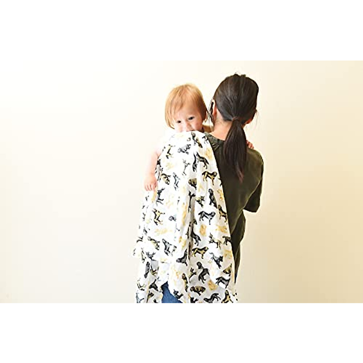 Mud Pie Labrador Retriever Print Muslin Baby Swaddle Blanket, 1 Piece