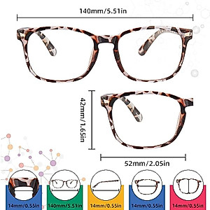 WINTOO Anti Blue Light Glasses for Women Men -5 Pair Blue Light Blocking Glasses, UV400 Anti-Glare Computer Glasses Women, Blue Light Reading Glasses for Women for Gaming TV Phone Screen Square Frame