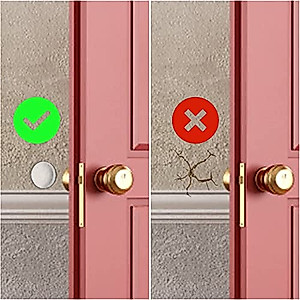 12 Pcs Door Stoppers Wall Protector, Door Knob Wall Shield, Clear Round Silicone Door Handle Bumpers, Reusable Self Adhesive Door Stops Shock Absorbent for Doors Knobs Handles Wall (Round)