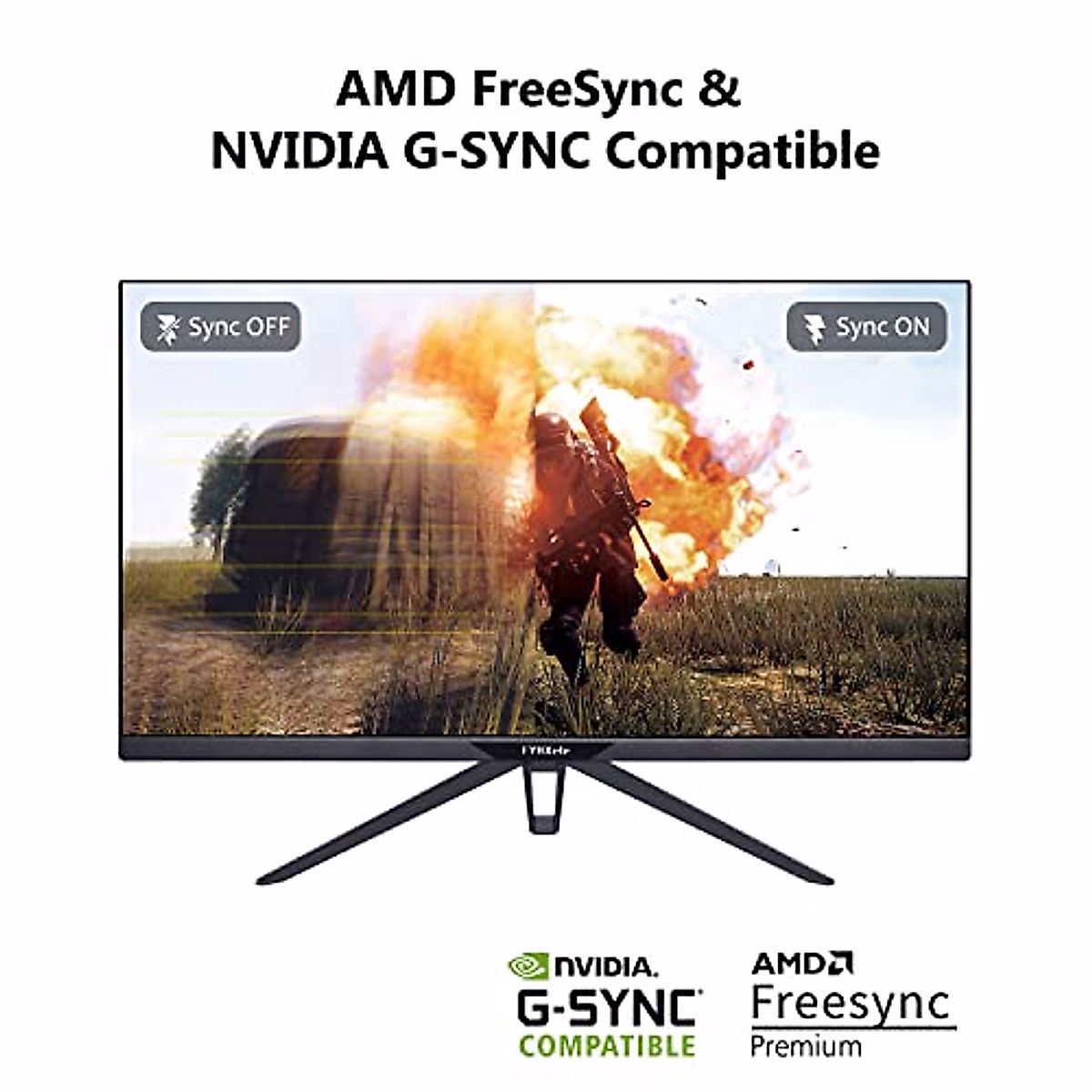 FYHXele 28" Gaming Monitor, 4K 144Hz Monitor, Fast IPS, 1ms, UHD 3840 * 2160 Computer Monitor with Remote, Free-sync, DSC, HDMI 2.1/2.0, DisplayPort 1.4, USB Type C, HDR400, VESA/Low Blue Light