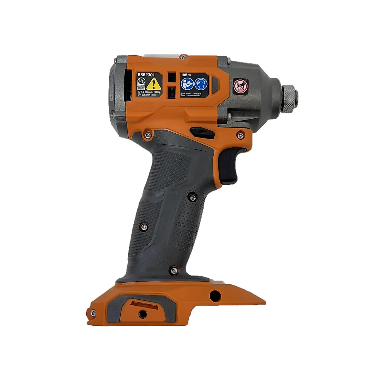 RIDGID 18V Brushless Cordless 1/4 in. Impact Driver R862301 (Tool Only, Bulk Packaged), Orange
