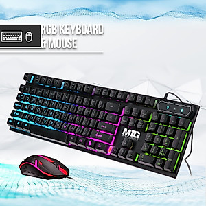 MTG Aurora 4C Gaming Tower PC- Intel Core i7 4th Gen, GTX 1660 Super 6GB GDDR6 192bits Graphic, 16GB Ram, 1TB Nvme, New MTG 27 Inch Monitor, RGB Bundle, Webcam, Win 10 Home