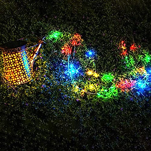 EDOF Solar Watering Can with Cascading Lights,Christmas Decorations Lights Waterproof Hanging Solar Lantern,Christmas Presents for The Children,Table Patio Yards Pathway Party Wedding Decor