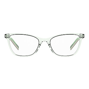 Levi's Women's LV 1022 Cat Eye Prescription Eyewear Frames, Green/Demo Lens, 52 mm, 18mm