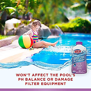 HTH 67029 Drop Out Flocculant Swimming Pool Cleaner, 1 qt