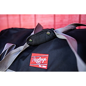 Rawlings | THROWBACK Duffle Equipment Bag | Baseball/Softball | Black
