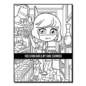 100 Chibi Girls: An Adult Coloring Book Collection with Cute Girls, Fantasy, Horror, Christmas, and More!