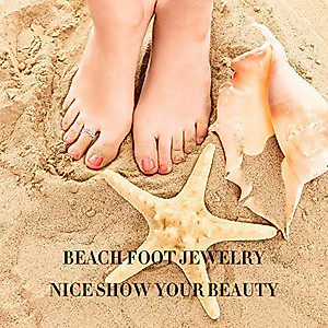 Anicina Open Band Toe Ring for Women Men Various Types Tail Ring Set Summer Beach Jewelry Toe Finger Ring Comfort Wear