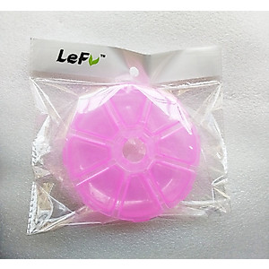 LEFV™ Storage Box Round 8 Compartments Beads Pearls Jewelry Accessories Organizer Pill Case Classified Container, Pack of 2, Random Color