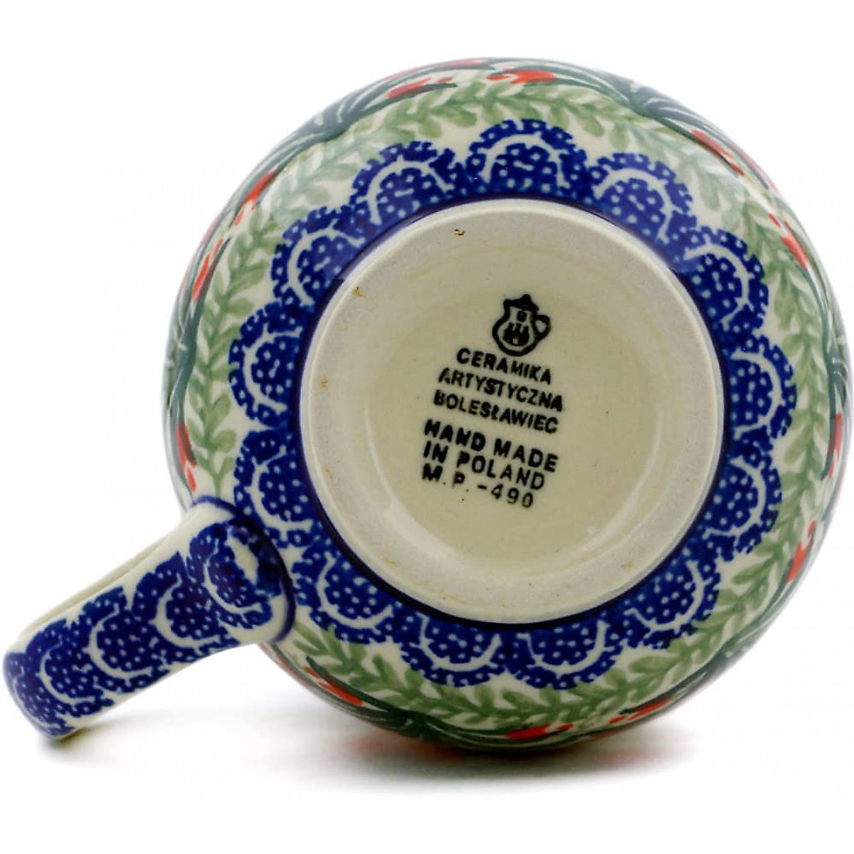 YeegfeyA Ceramika Artystyczna Polish Pottery Mug - 11 oz. Bubble - Crimson Bells